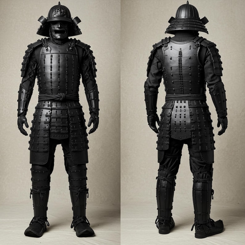 Black Leather Samurai Knight Armor: Medieval Ren Faire Cosplay - Etsy