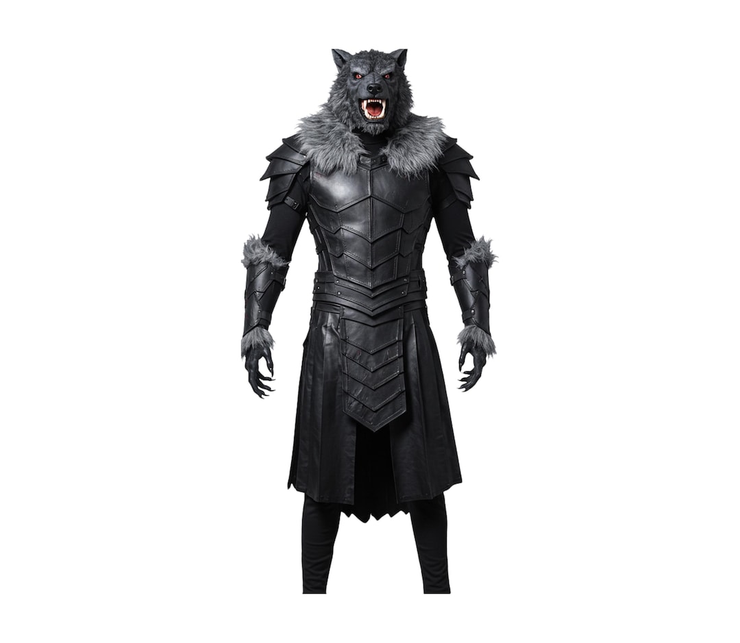Handmade Black Leather Medieval Werewolf Armor - Pure Leather Viking ...