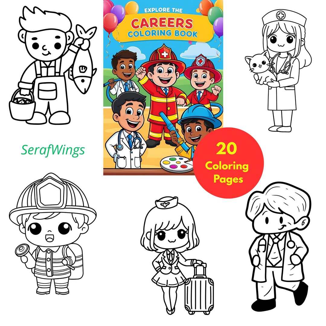 20 Kids Career Coloring Pages | Printable Profession Activity for Kids ...