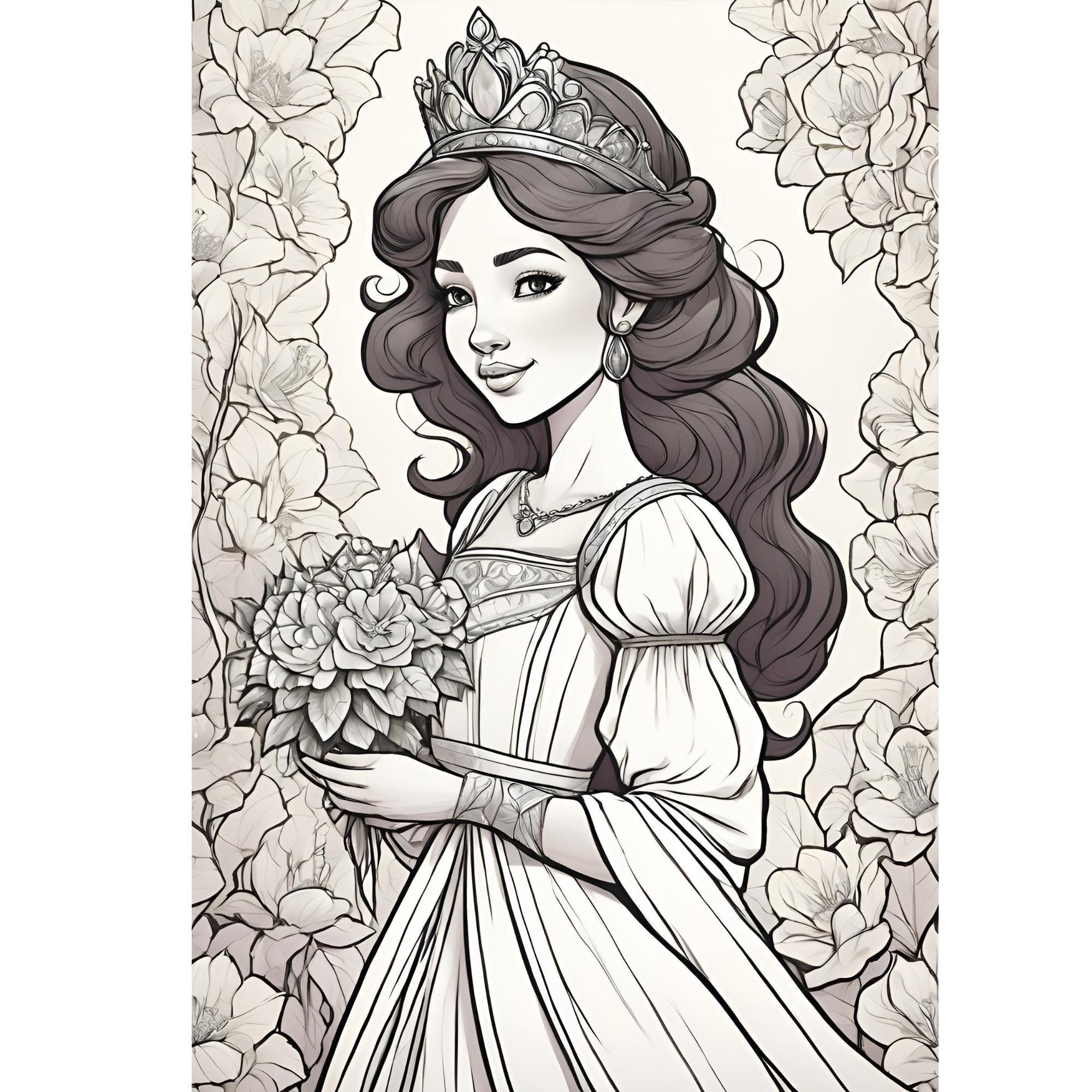 20 Princess Coloring Page | Printable Coloring Sheet for Kids & Adults ...