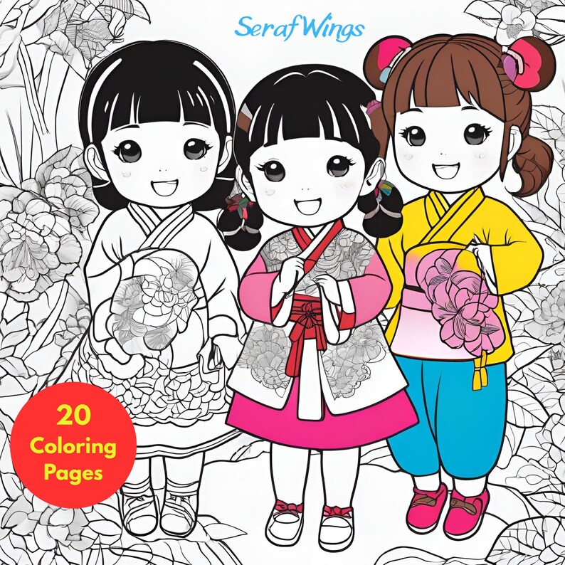 20 Kids Around the World Coloring Pages - Diversity & Multicultural ...