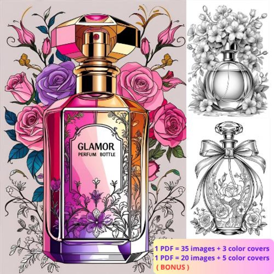 Perfume Bottle Coloring Page - Elegant & Unique Perfume Bottle ...