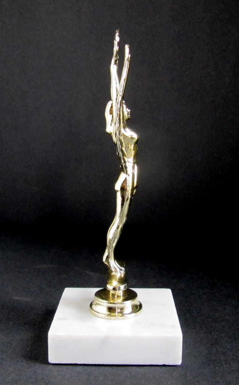 Vintage Winged Female Victory Trophy - Etsy