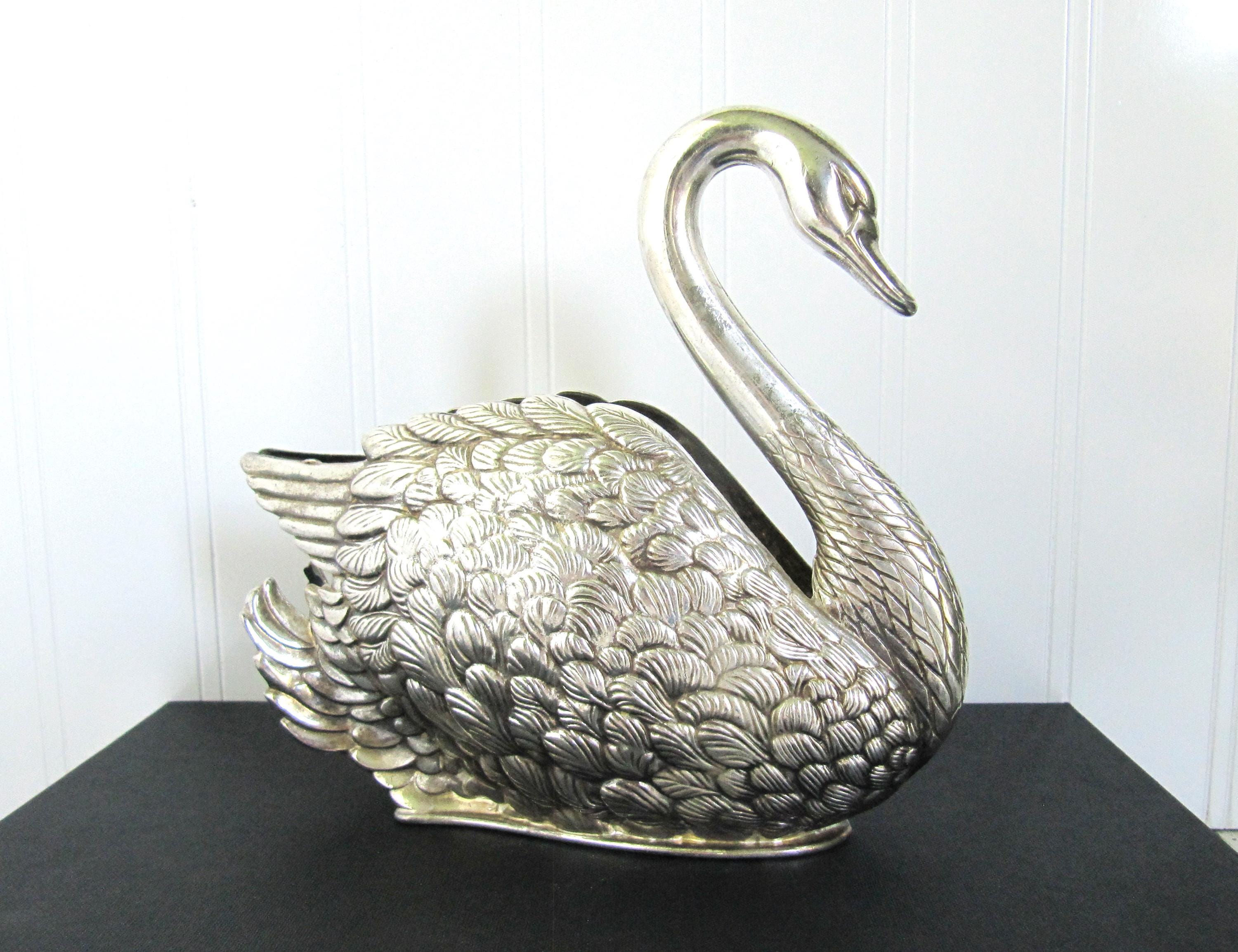Vintage Silver Swan Letter Holder - Etsy