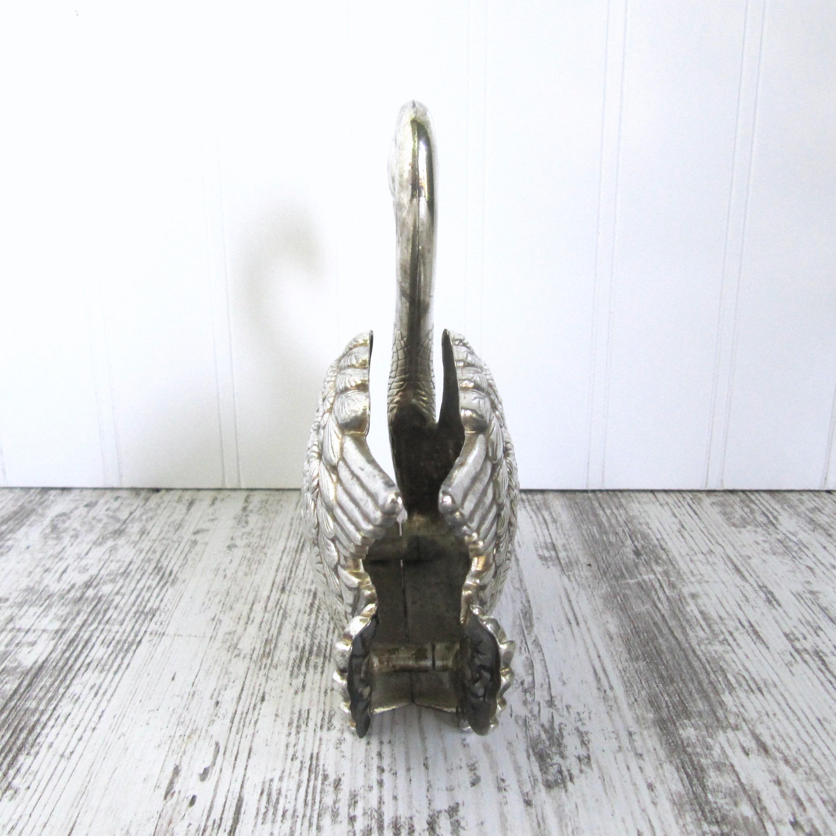 Vintage Silver Swan Letter Holder - Etsy