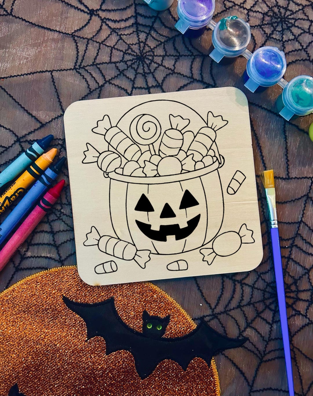 Kids Halloween Paint Your Own Canvas: Custom Party Favors - Etsy