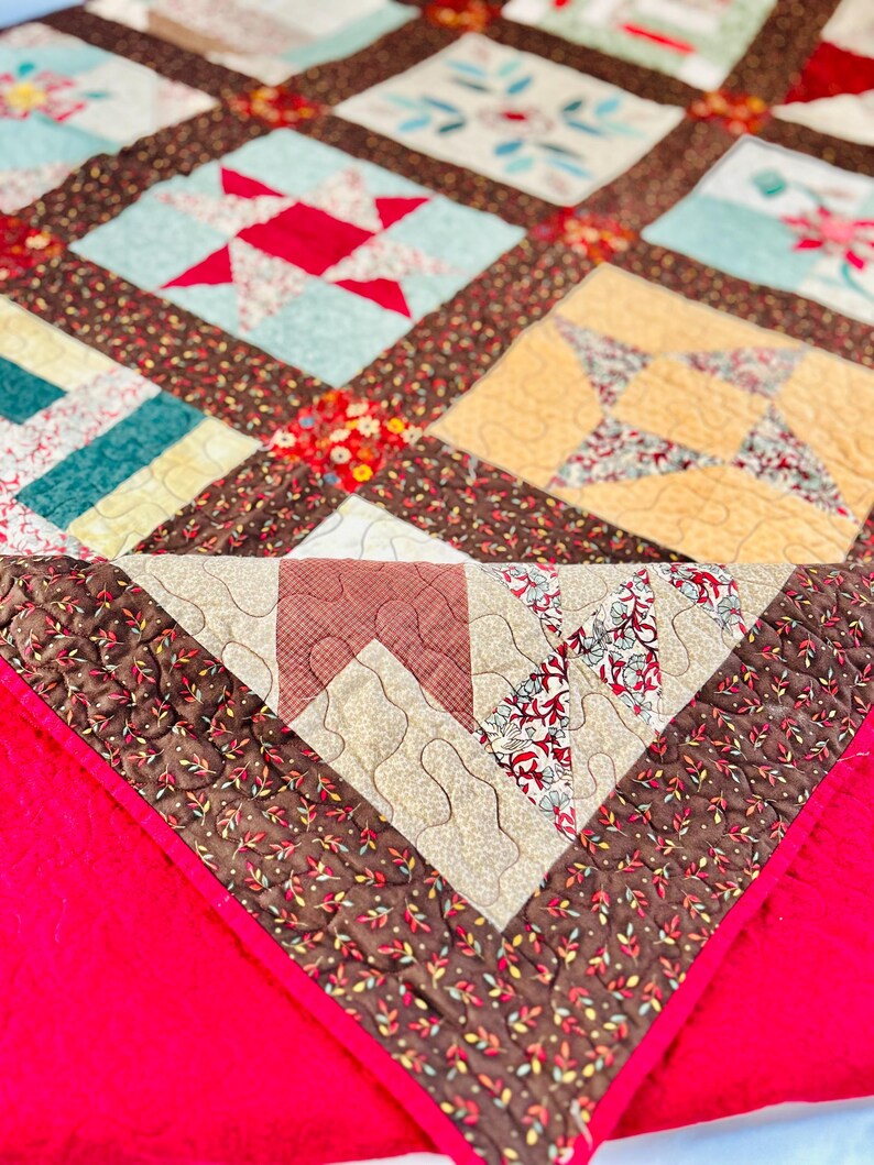 Vintage Album Quilt, Circa 2000; Longarm Quilted; 62 by 77 Inches - Etsy