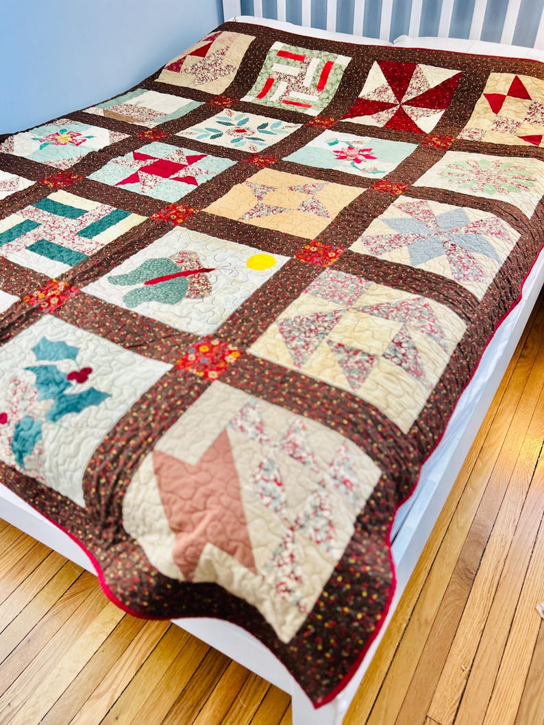Vintage Album Quilt, Circa 2000; Longarm Quilted; 62 by 77 Inches - Etsy