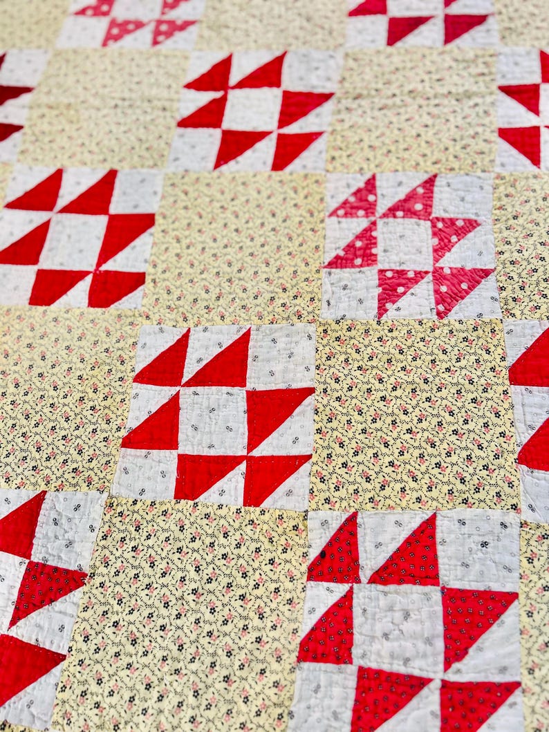 Antique Hovering Hawks Quilt; Circa 1870s-1880s, Hand-quilted, 60x76 ...