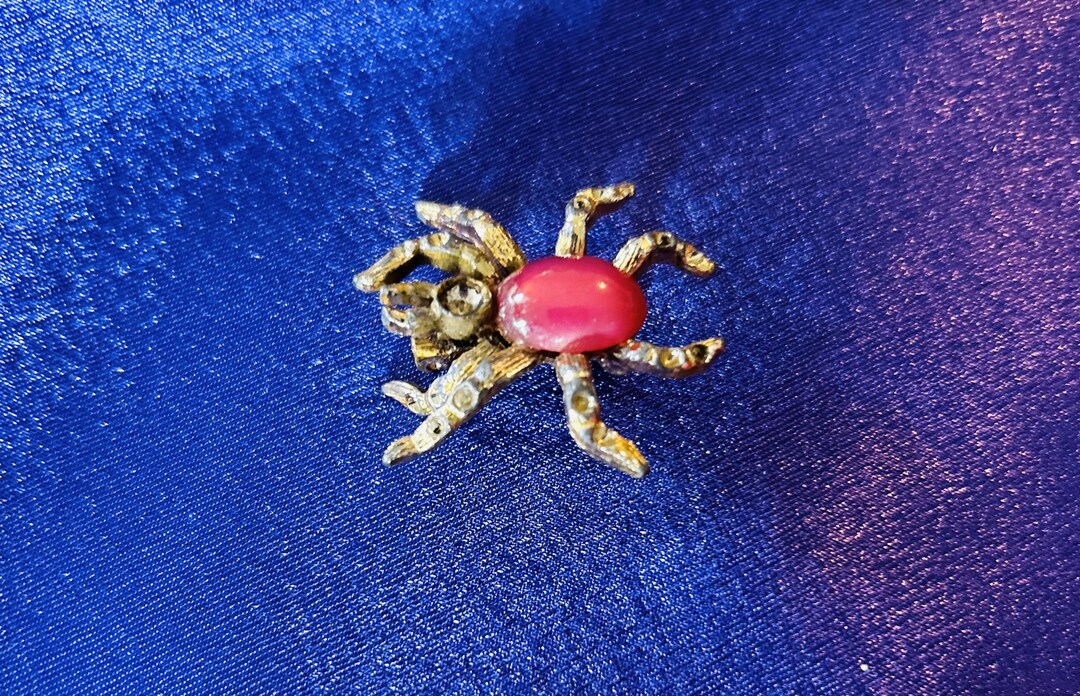 1950s Red Spider Brooch Pin - Etsy