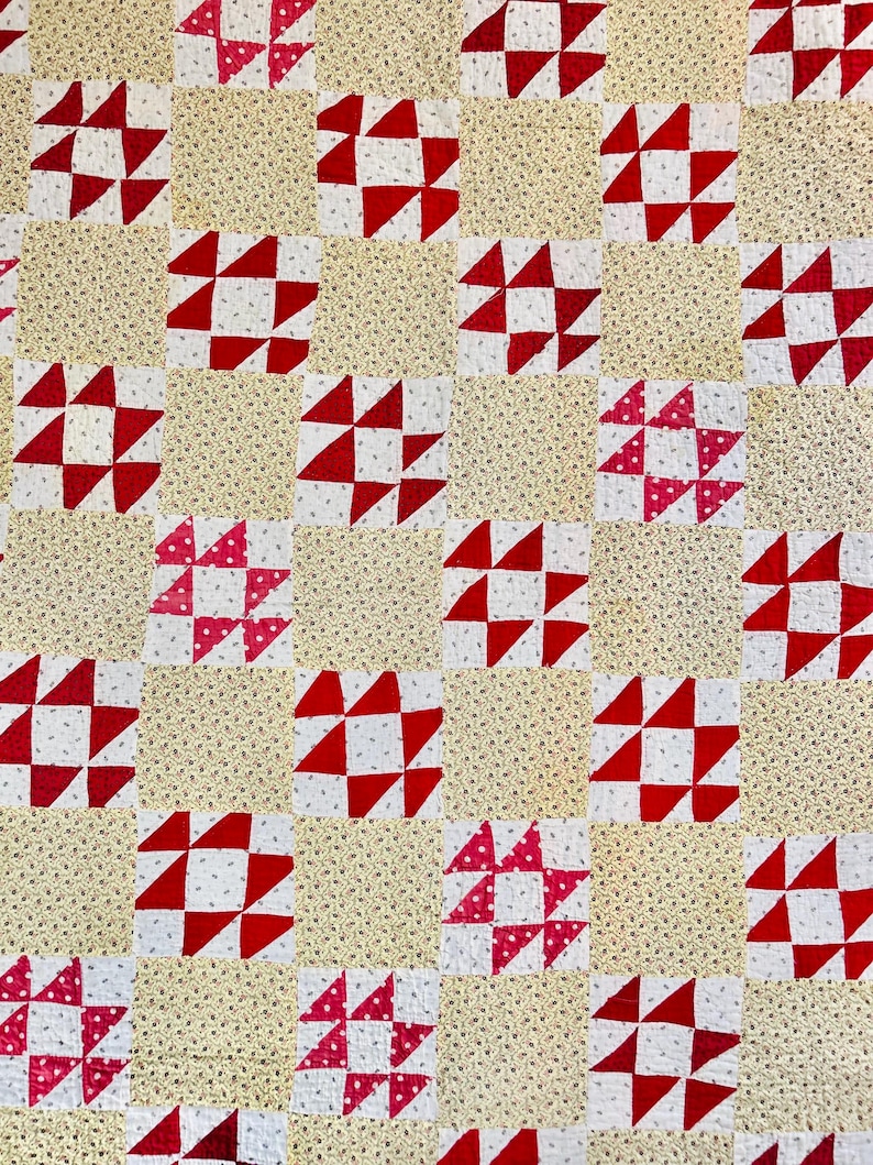 Antique Hovering Hawks Quilt; Circa 1870s-1880s, Hand-quilted, 60x76 ...