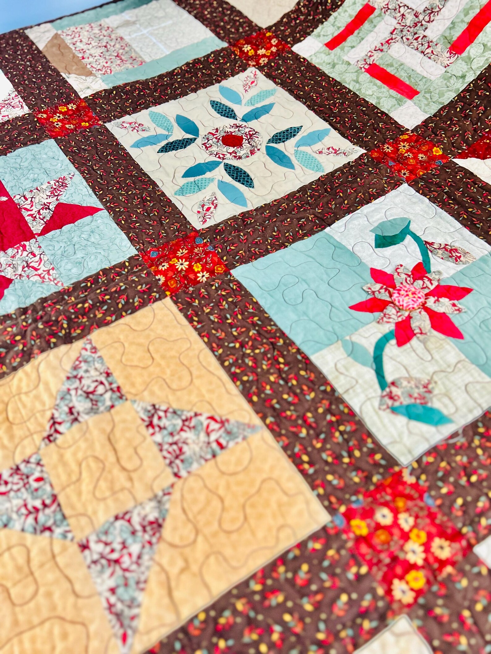 Vintage Album Quilt, Circa 2000; Longarm Quilted; 62 by 77 Inches - Etsy