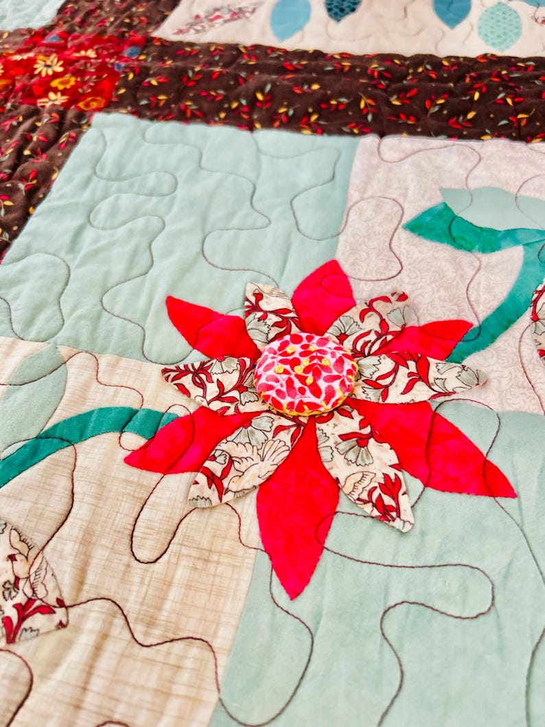 Vintage Album Quilt, Circa 2000; Longarm Quilted; 62 by 77 Inches - Etsy