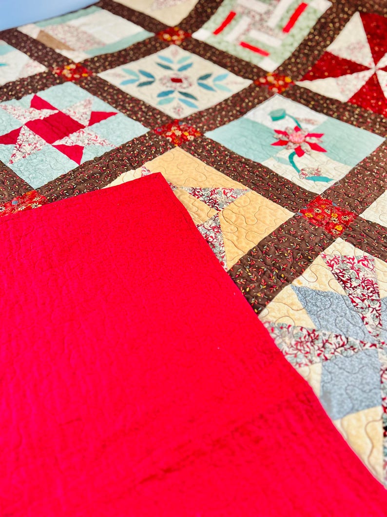 Vintage Album Quilt, Circa 2000; Longarm Quilted; 62 by 77 Inches - Etsy