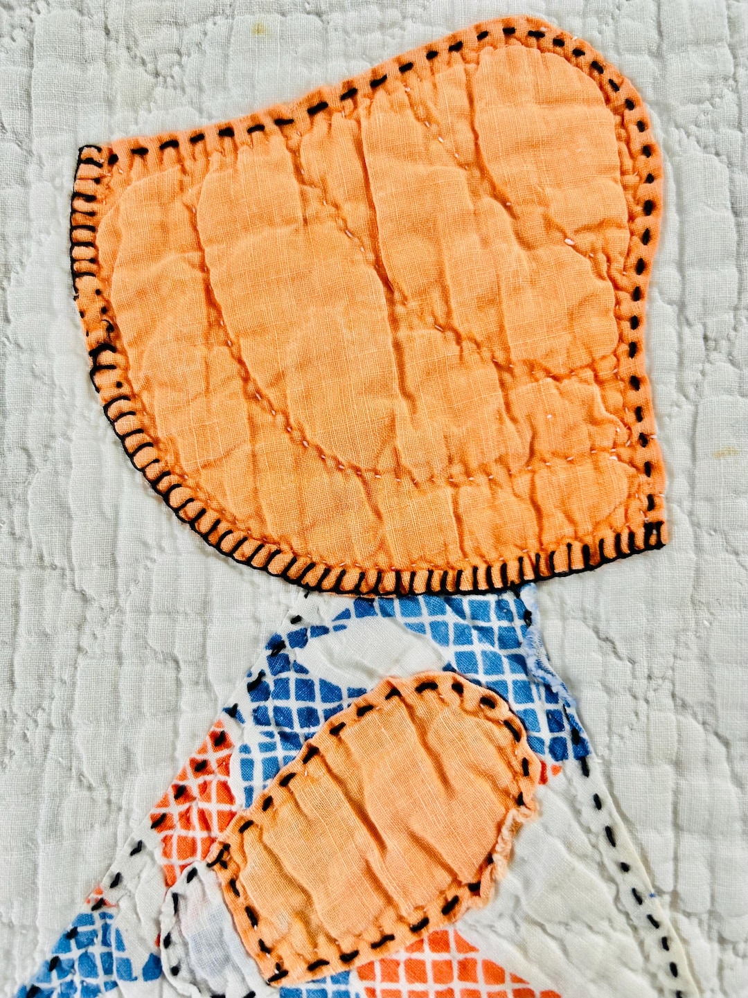 Sunbonnet Sue Antique Quilt Block, Circa 1920s, No. 3, Vintage Quilt ...