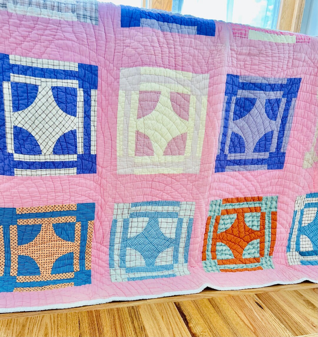 Old Millwheel Quilt; Circa 1930s; Vintage Quilt; Antique Quilt; Handmade Quilt; Cottage Core - Etsy