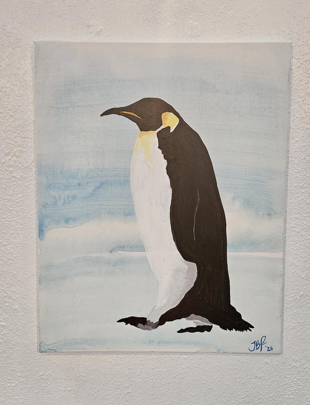 Emperor Penguin Acrylic Painting - Original Canvas Art - Etsy