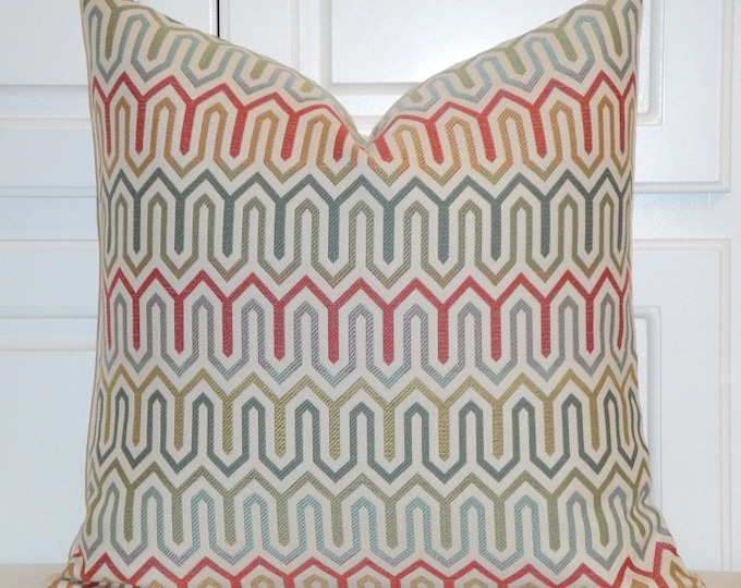 Colorful Ogee Medallion Pillow Cover, Covington Hathaway in Gemstone ...