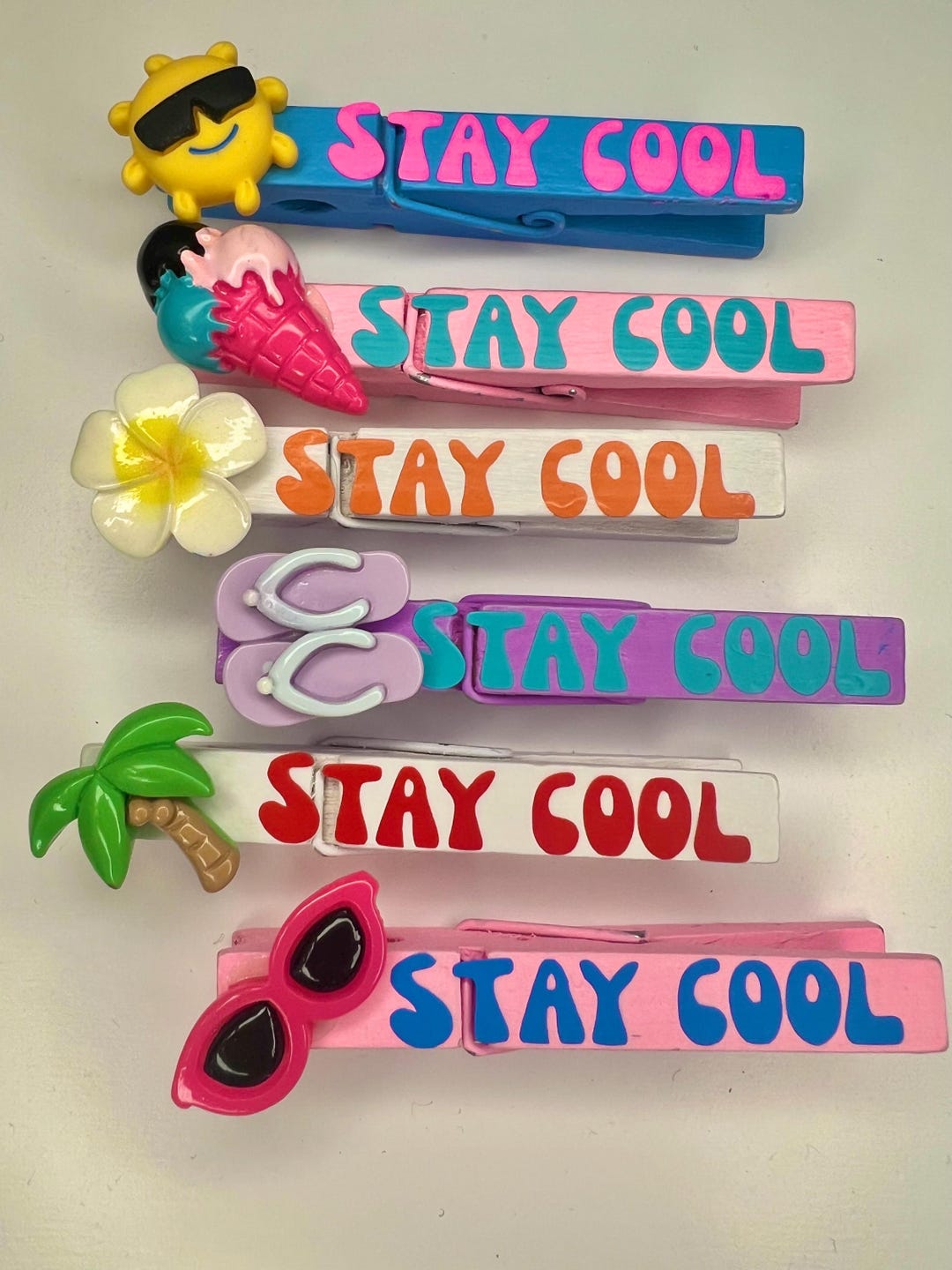 Custom Pins for Backpack and Gift Bags | Bright Clothespin Spirit Pins ...