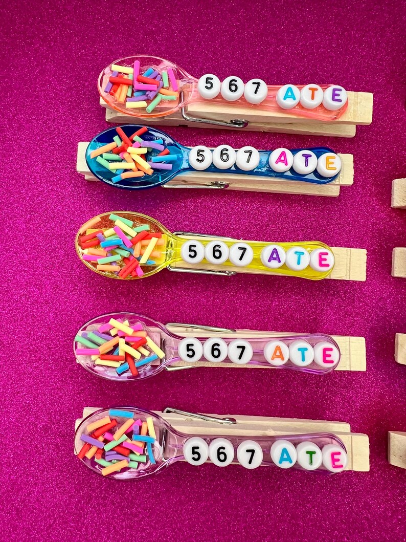 Cheer Pins for Backpacks, Colorful Sprinkles Clothespin Flair ...