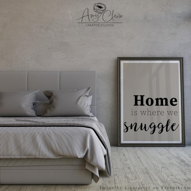 Home is Where We Snuggle Quote Wall Art, Cosy Season: Digital Download ...