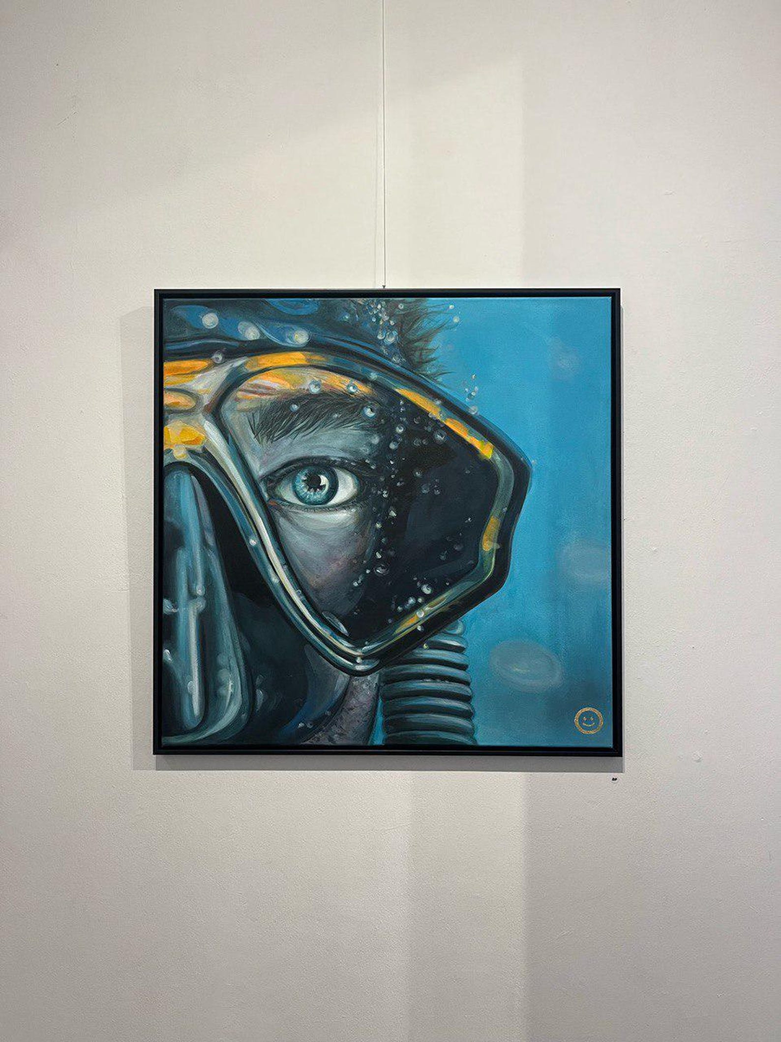 Diver Portrait Painting – Large Underwater Wall Art, Scuba Diving ...