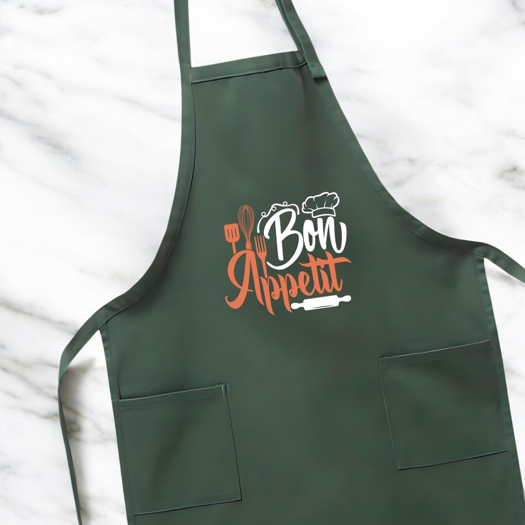 Bon Appétit Chef Apron: Unisex Kitchen Cooking Apron - Etsy
