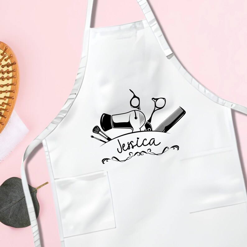 Personalized Hair Stylist Apron: Custom Logo, Salon Barber Apron - Etsy