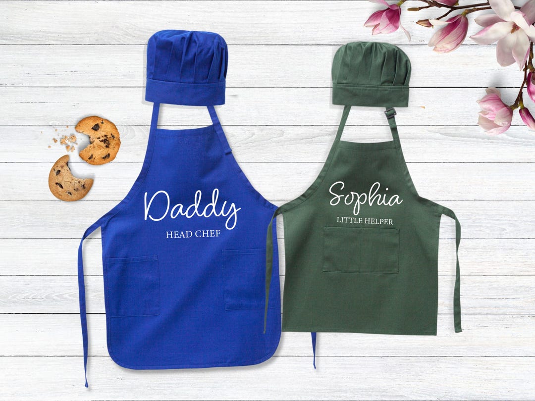 Personalized Head Chef Apron & Hat: Little Helper Gift - Etsy