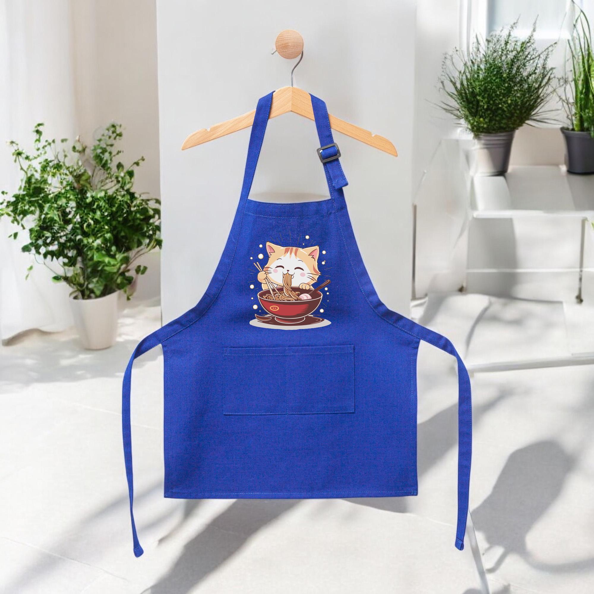 Cat Ramen Apron: Kawaii Japanese Cooking Apron With Pockets - Etsy