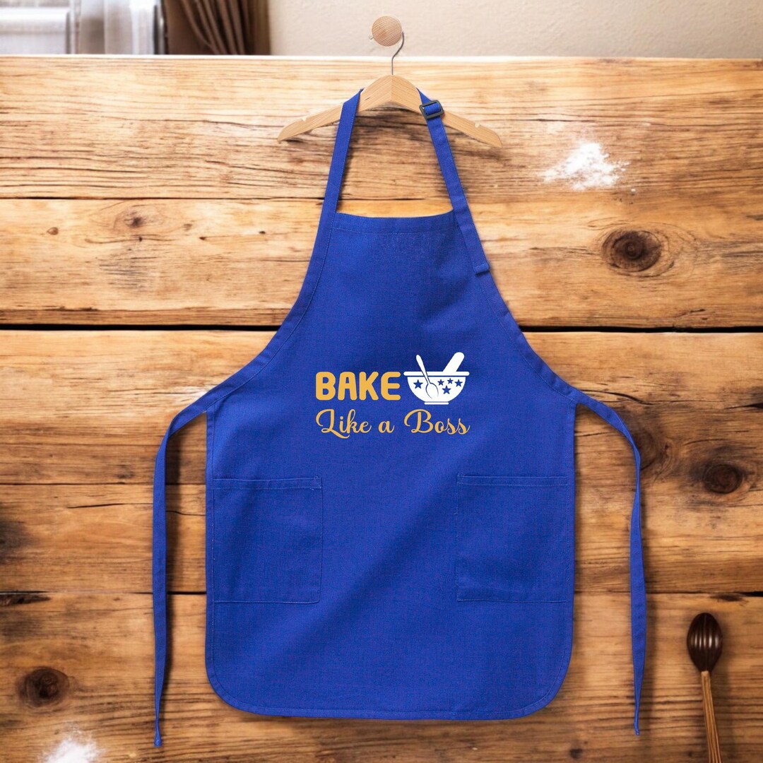 Bake Like a Boss Apron: Funny Chef Apron, Cotton/poly Blend - Etsy