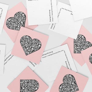 QR Code in Heart Shape – Customizable PSD Mockup - Etsy