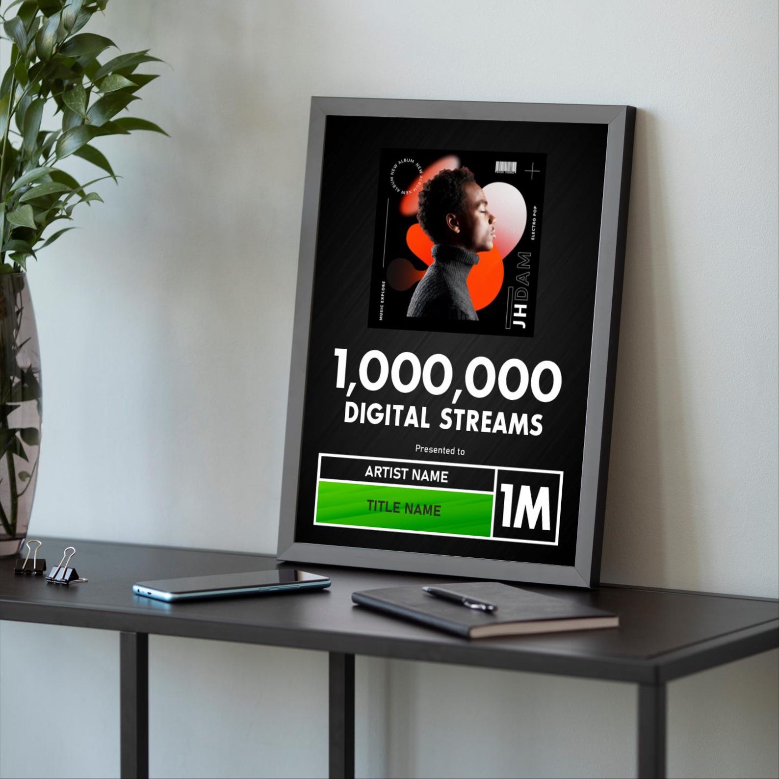 Custom Spotify Streaming Award Plaque: Personalized Music Gift (30x40cm ...