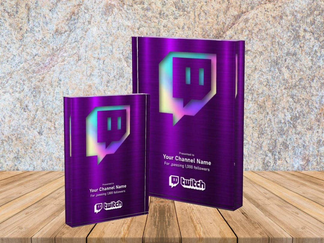 Custom Twitch Streamer Award Plaque: Personalized Gaming Trophy - Etsy