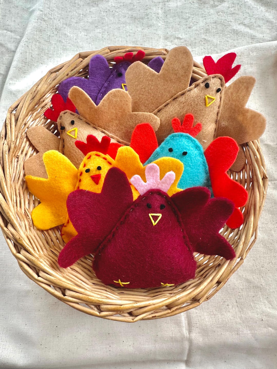 Small Felt Chickens - Etsy