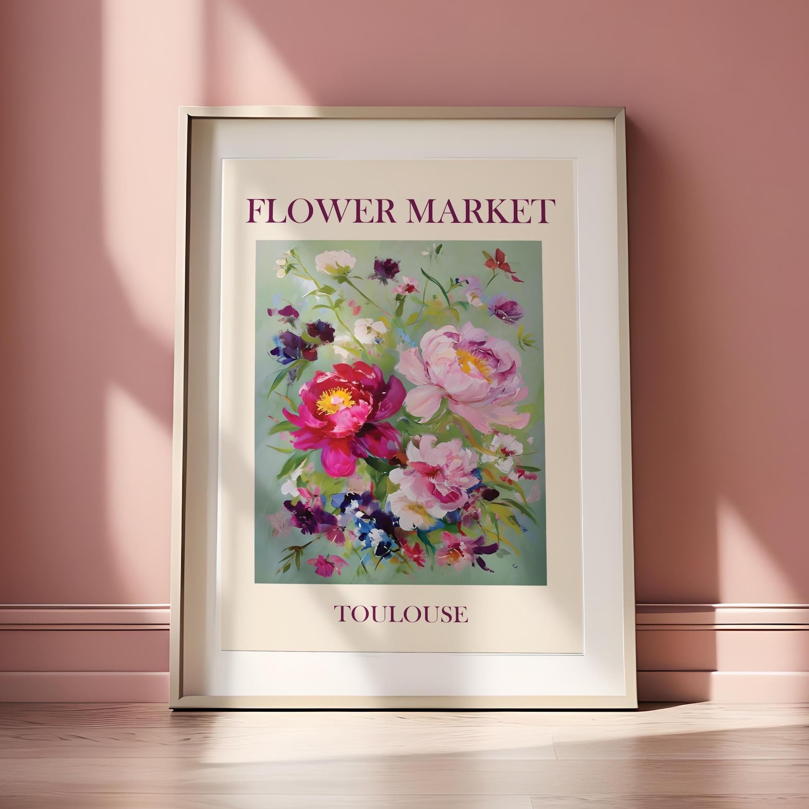 Toulouse Flower Market Print: Vintage French Peony Art (digital ...
