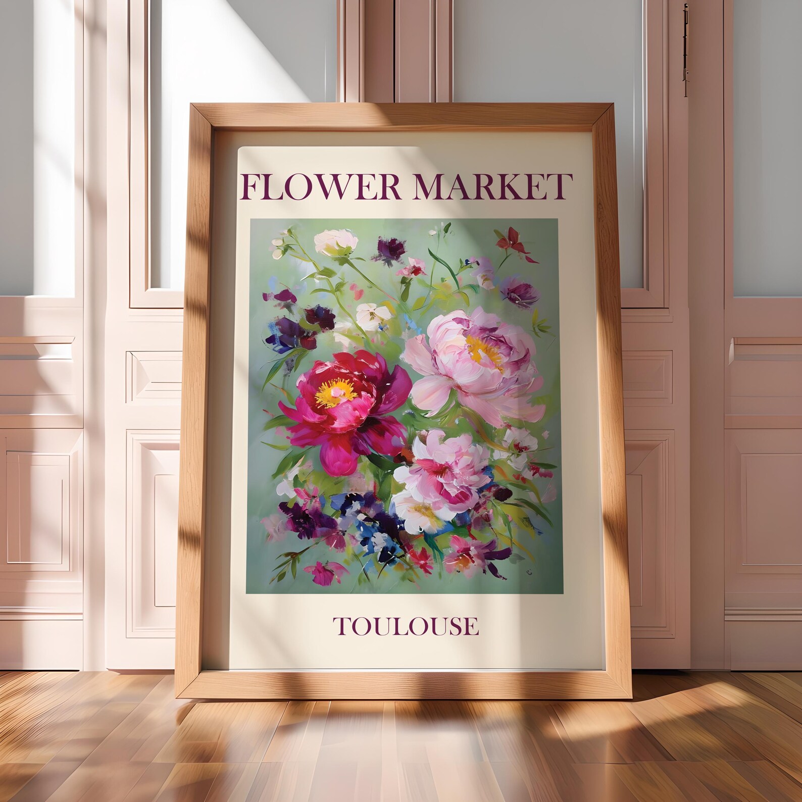 Toulouse Flower Market Print: Vintage French Peony Art (digital ...