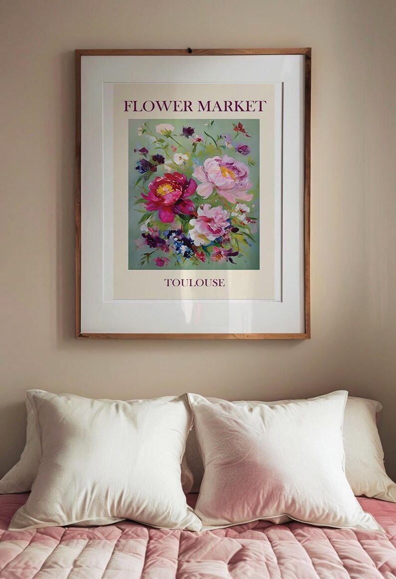 Toulouse Flower Market Print: Vintage French Peony Art (digital ...