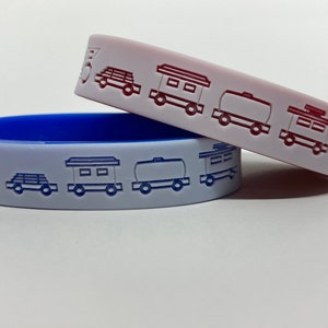 Train Bracelet With Emergency Contact Number, Silicone Train Bracelet ...