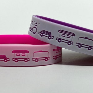 Train Bracelet With Emergency Contact Number, Silicone Train Bracelet ...