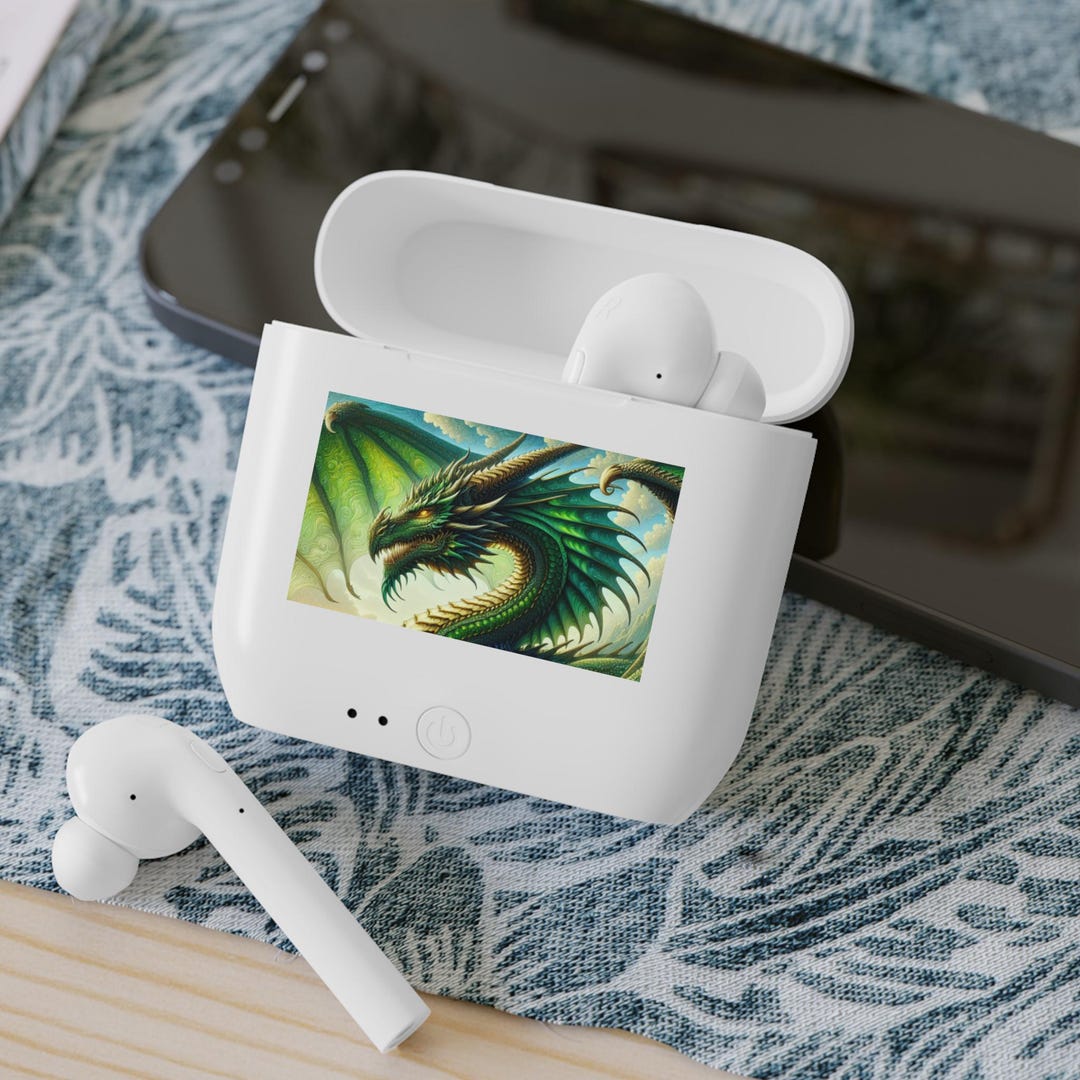 Wireless Earbuds With Dragon Design, Bluetooth Headphones, Gift for ...