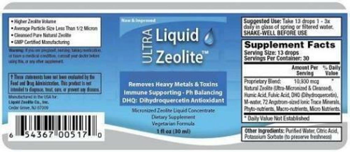 Extra Strength Zeolite Liquid Liquified Detox HEAVY METAL DETOX ...