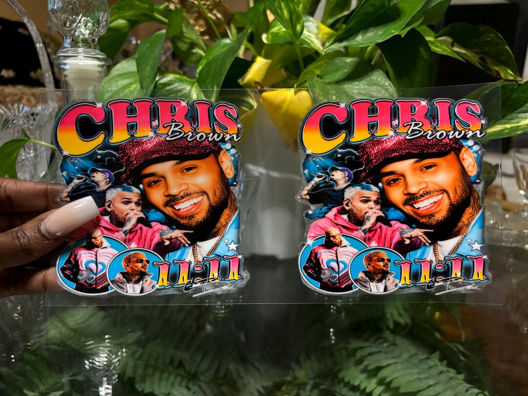 UVDTF Cup Wrap, Chris Brown - Ready to Apply, High Quality, Trinkets ...
