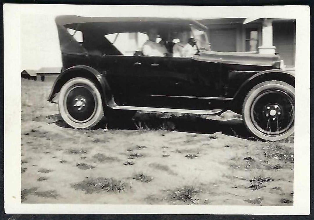 Vintage Photo Ford Touring Car 1920s Automobile - Snapshot Dated ...