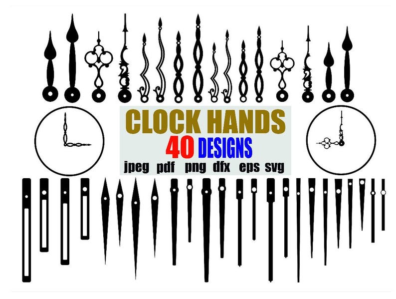 Clock Hands SVG: Assorted Arrows for Cricut (digital Download) - Etsy