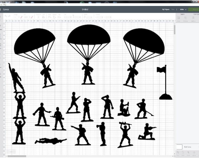 Green Army Men Toy Vinyl Decal Toy Soldier Nursery Sticker Bedroom ...