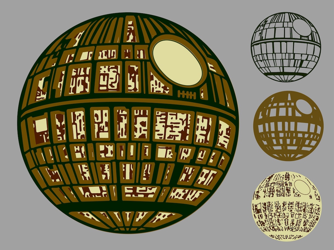 Todesstern 3D Model - Laser Cut Datei (SVG, DXF, CDR) - Etsy.de