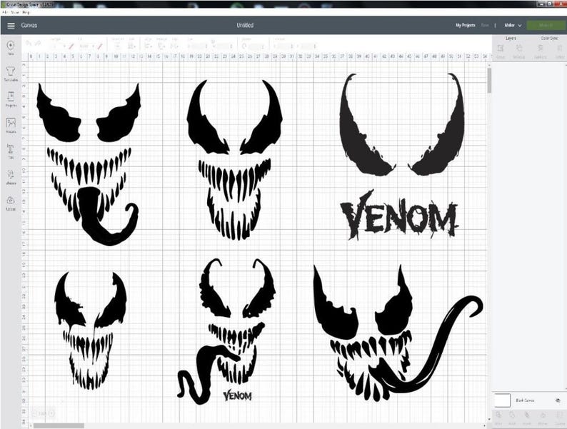Venom Silhouette SVG: Hardy Vector Cut File Set - Etsy