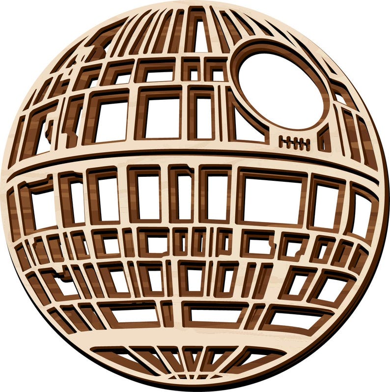 Death Star 3D Model, Layered Wood, Laser Cut File (SVG, DXF, CDR) - Etsy