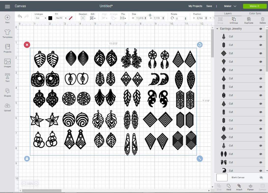 Earrings SVG Bundle: Teardrop & Pendant Cut Files (digital Download) - Etsy